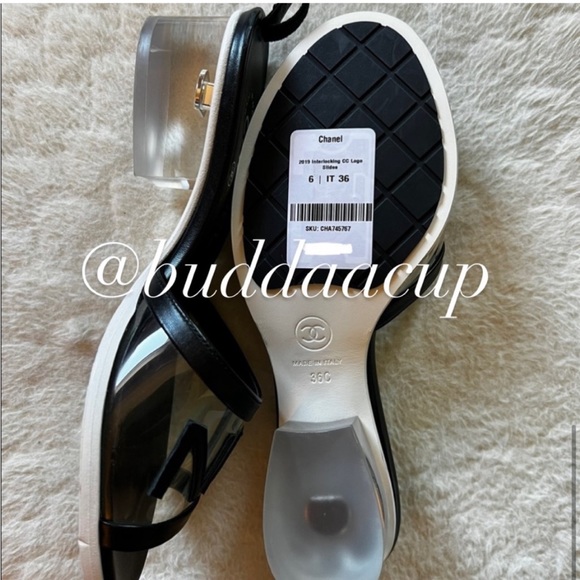 CHANEL | Shoes | Chanel Cha Nel 29 Pvc Logo Mule Slide Slipper Sandals ...